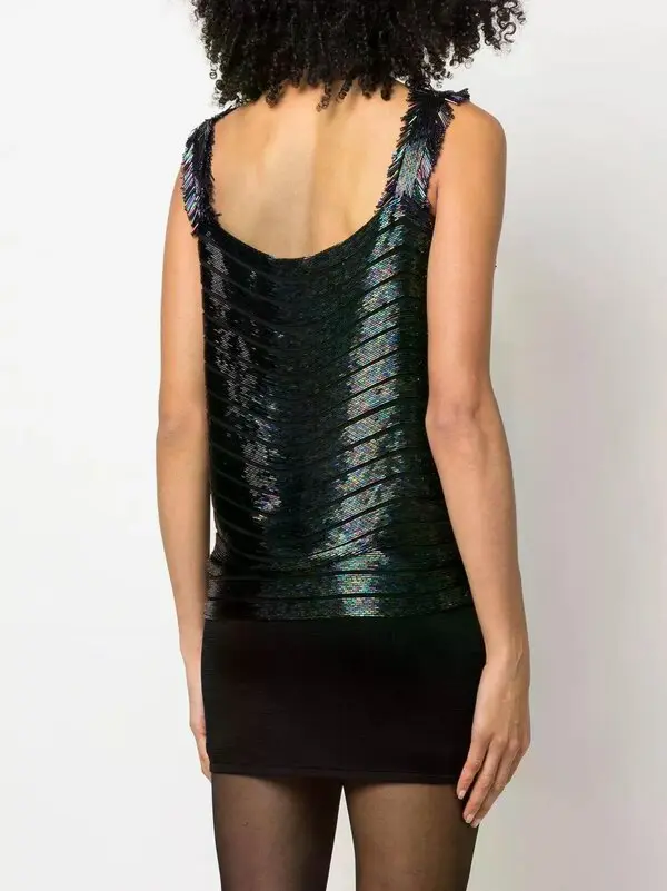 Gucci 2010s Bead-embroidered Top