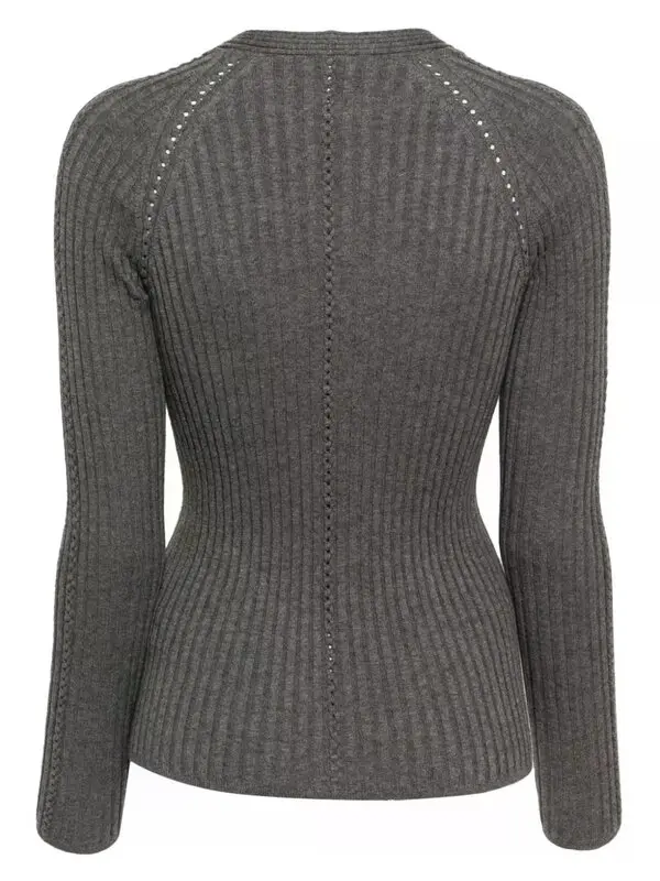 Hermès 2010s Ribbed-knit Cardigan