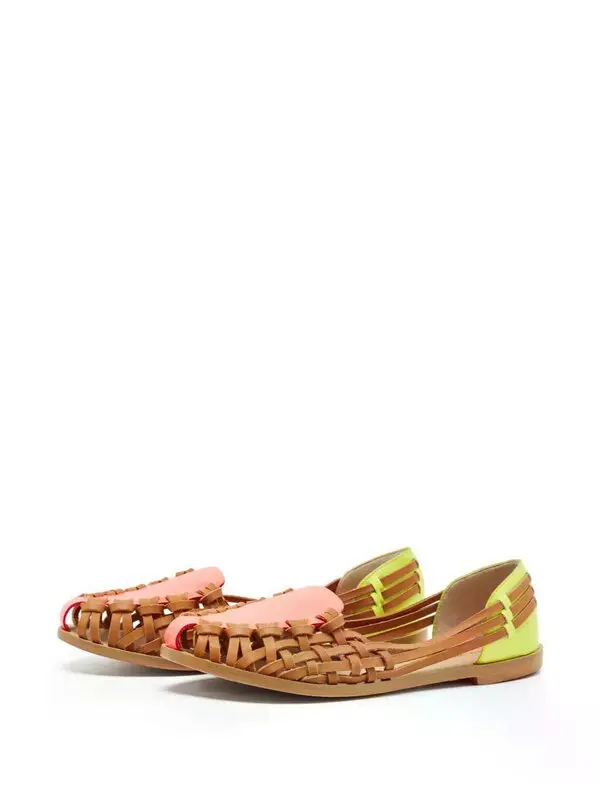 SOPHIA WEBSTER Colour-block Leather Loafers