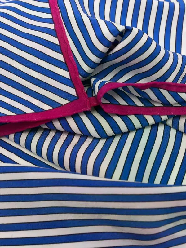 Saint Laurent 1990s Striped Silk Scarf