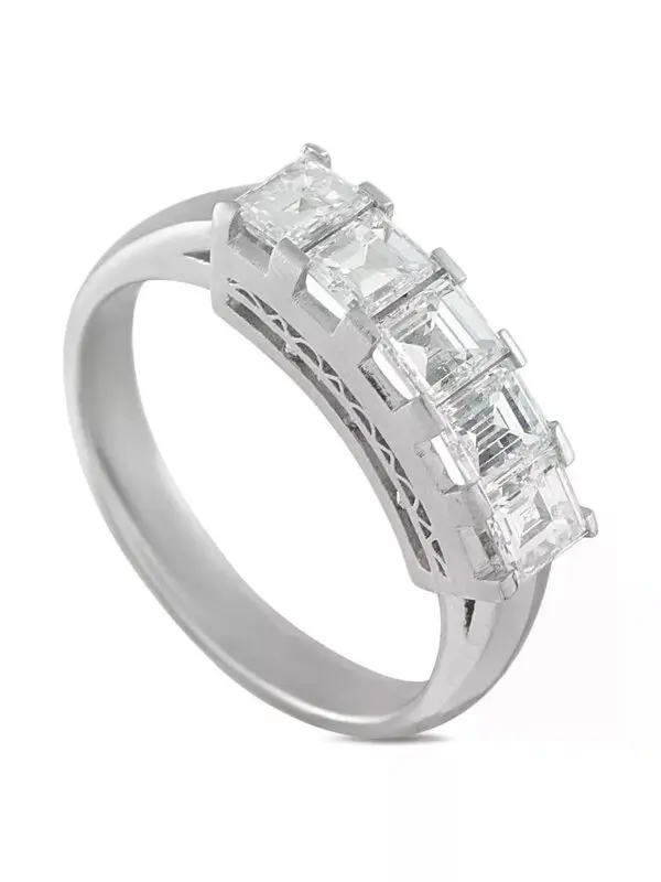 LB EXCLUSIVE Platinum Diamond Ring - Silver
