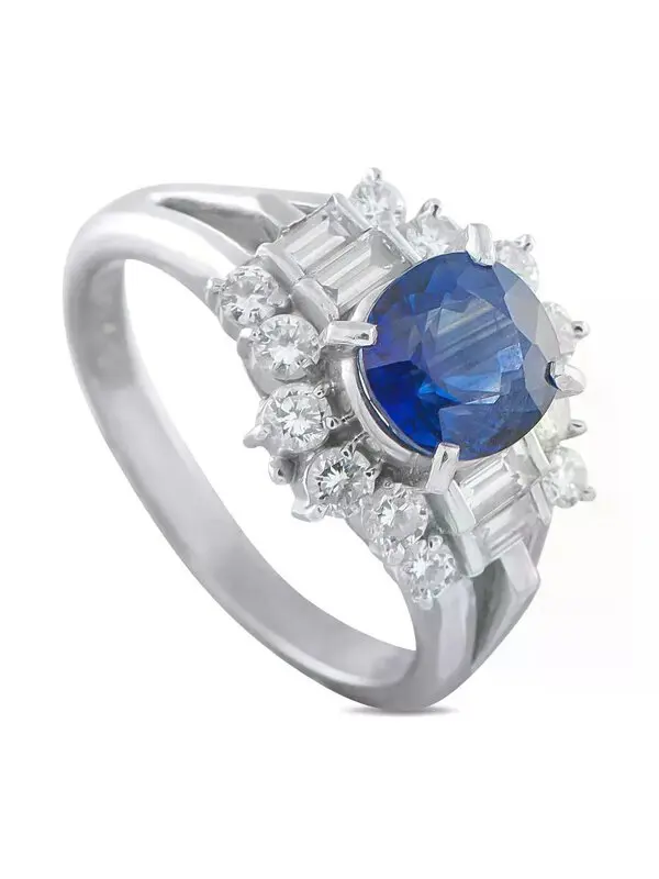 LB EXCLUSIVE Platinum Sapphire And Diamond Ring - Silver