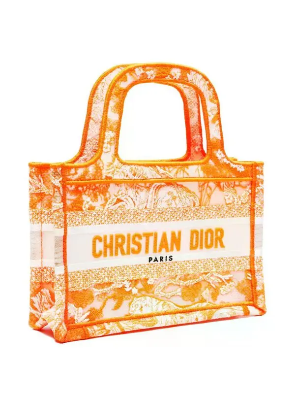 Dior Floral-pattern Tote Bag - Orange