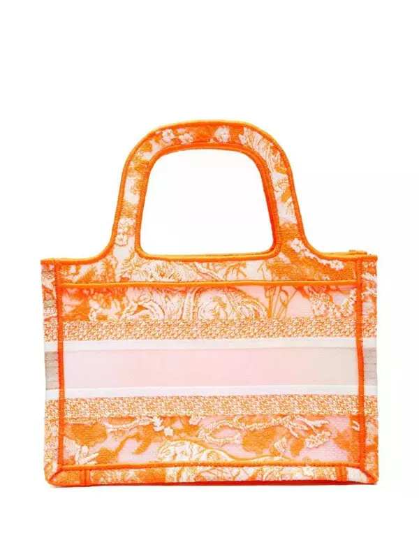 Dior Floral-pattern Tote Bag - Orange