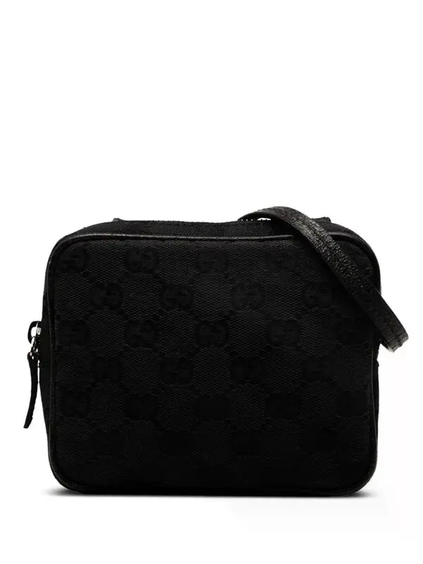 Gucci Gg Canvas Crossbody Bag - Black