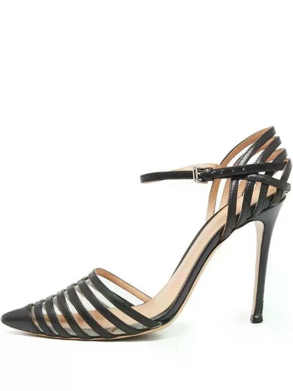 GIANVITO ROSSI 100mm Strappy Leather Pumps