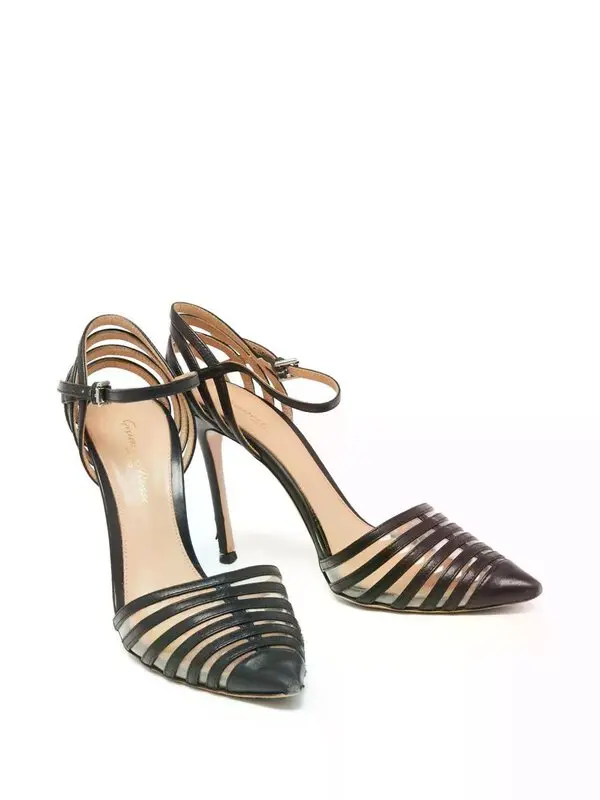 GIANVITO ROSSI 100mm Strappy Leather Pumps