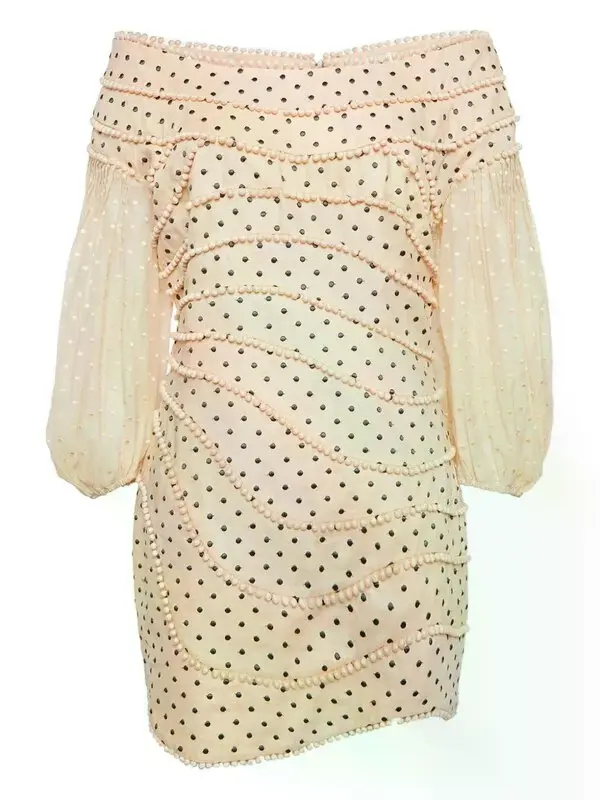 Zimmermann Beaded-embellishments Polka Dot-pattern Mini Dress
