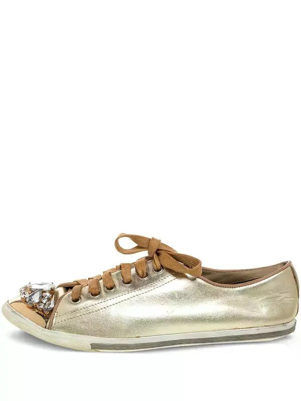 Miu Miu Crystal-embellished Sneakers