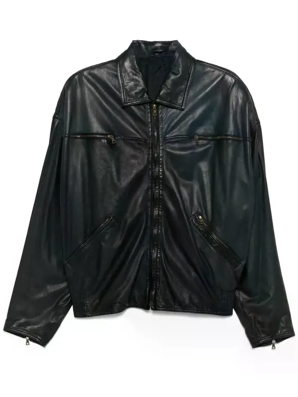 Versace 1980s Leather Jacket