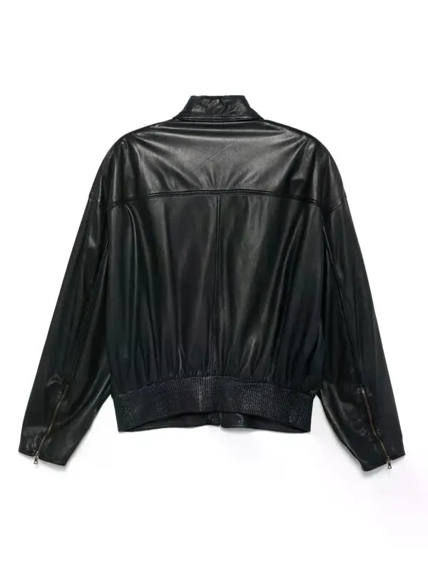 Versace 1980s Leather Jacket