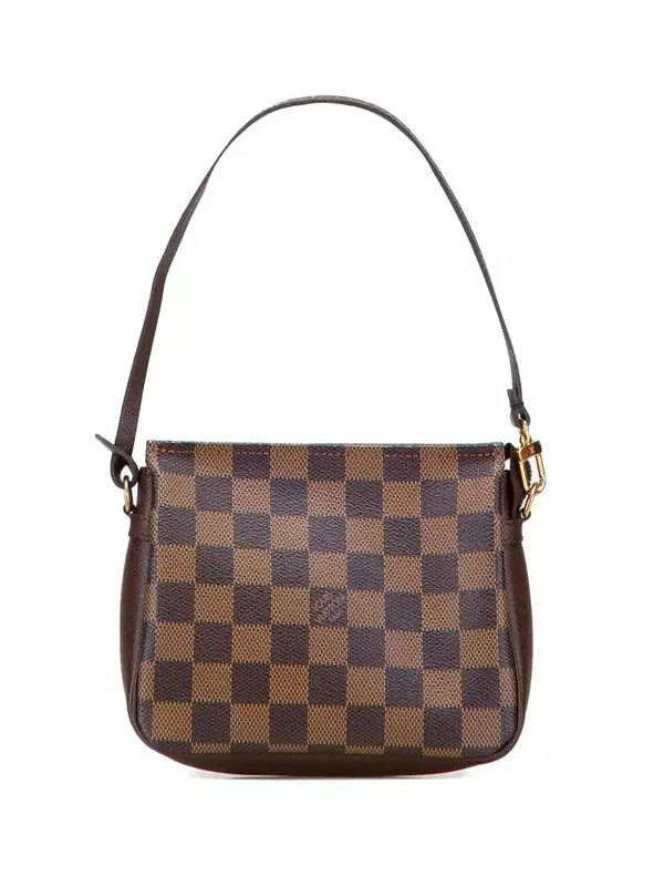 LOUIS VUITTON 2001 Damier Ebene Trousse Pochette Handbag - Brown