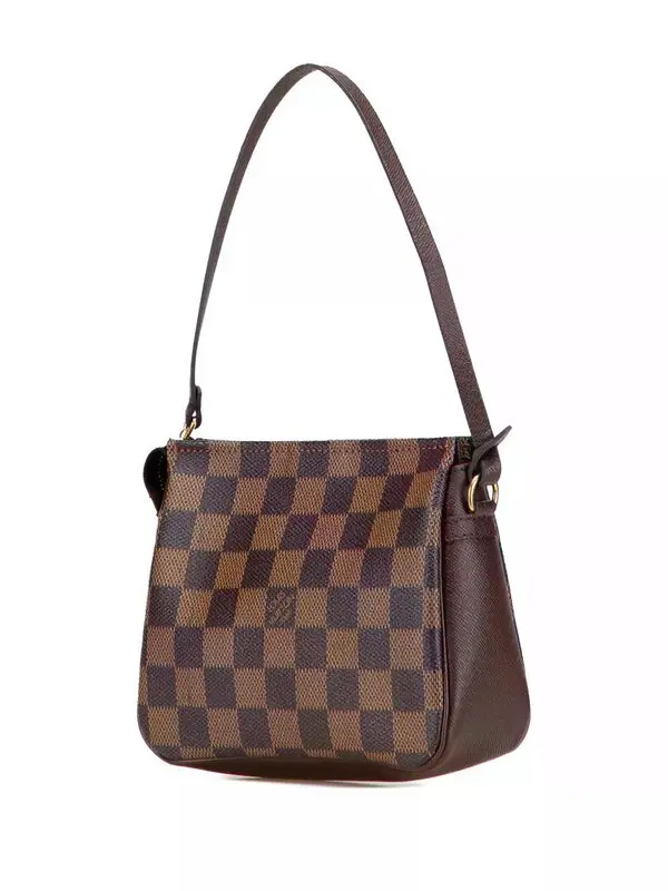 LOUIS VUITTON 2001 Damier Ebene Trousse Pochette Handbag - Brown