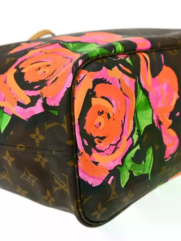 LOUIS VUITTON 2008 X Stephen Sprouse Rose Neverfull Tote Bag - Brown