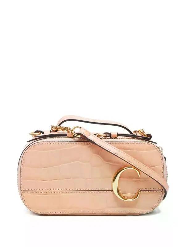 Chloé 2020s Embossed Leather Cross Body Bag