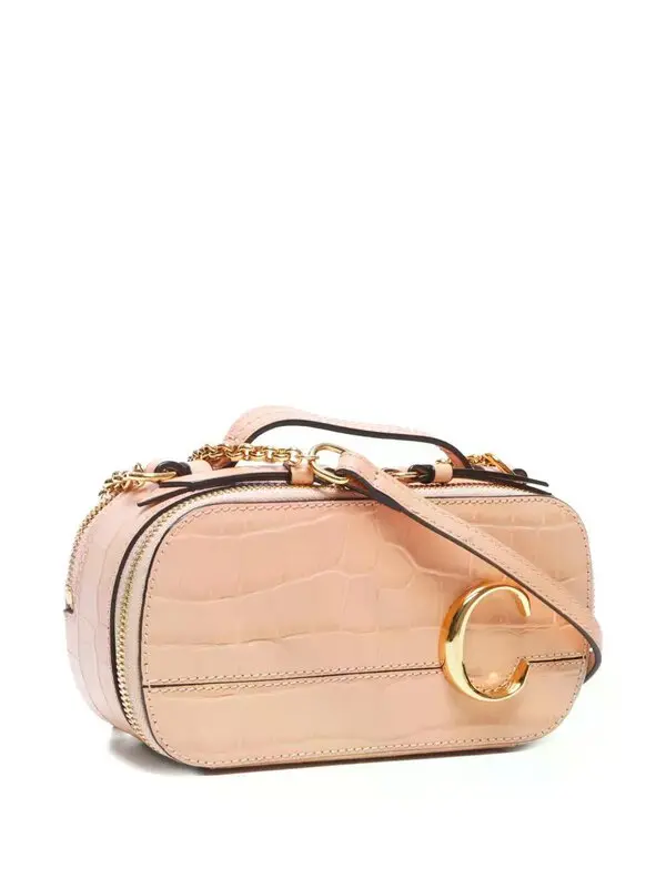 Chloé 2020s Embossed Leather Cross Body Bag