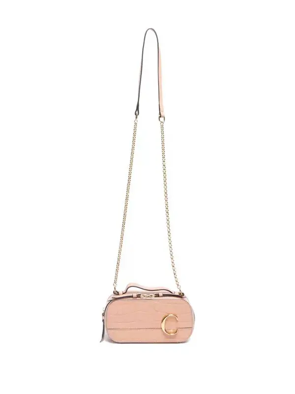 Chloé 2020s Embossed Leather Cross Body Bag