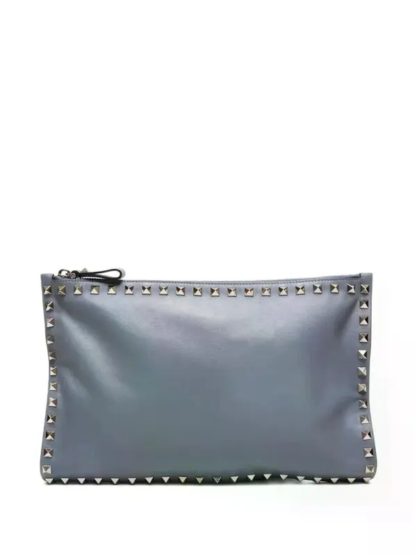 Valentino Garavani Stud-embellished Leather Clutch Bag
