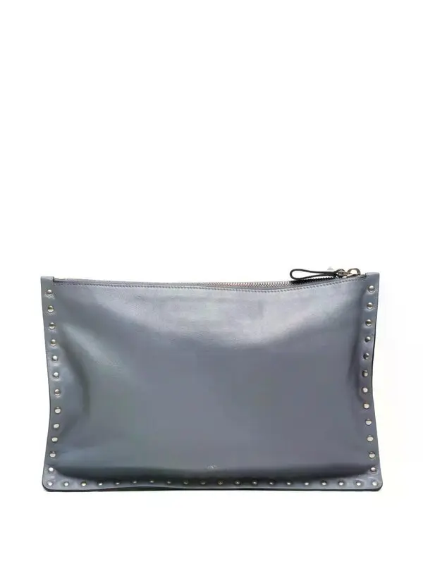 Valentino Garavani Stud-embellished Leather Clutch Bag