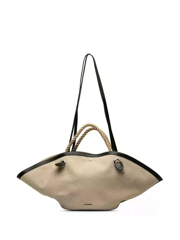 JIL SANDER Canvas Sombrero Satchel
