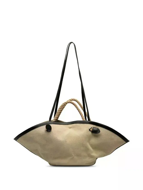 JIL SANDER Canvas Sombrero Satchel