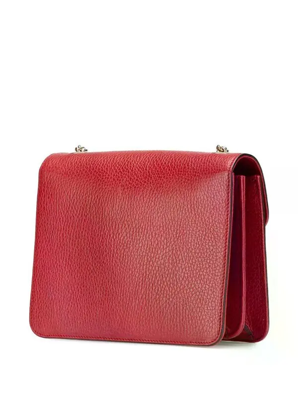 Gucci Small Calfskin Interlocking G Crossbody Bag - Red