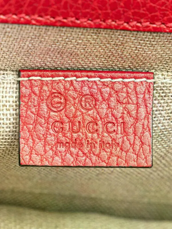 Gucci Small Calfskin Interlocking G Crossbody Bag - Red