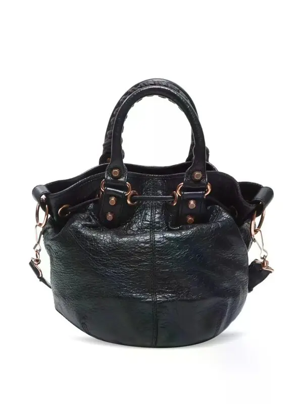 Balenciaga 2010-2020 Pompon Leather Tote Bag - Black