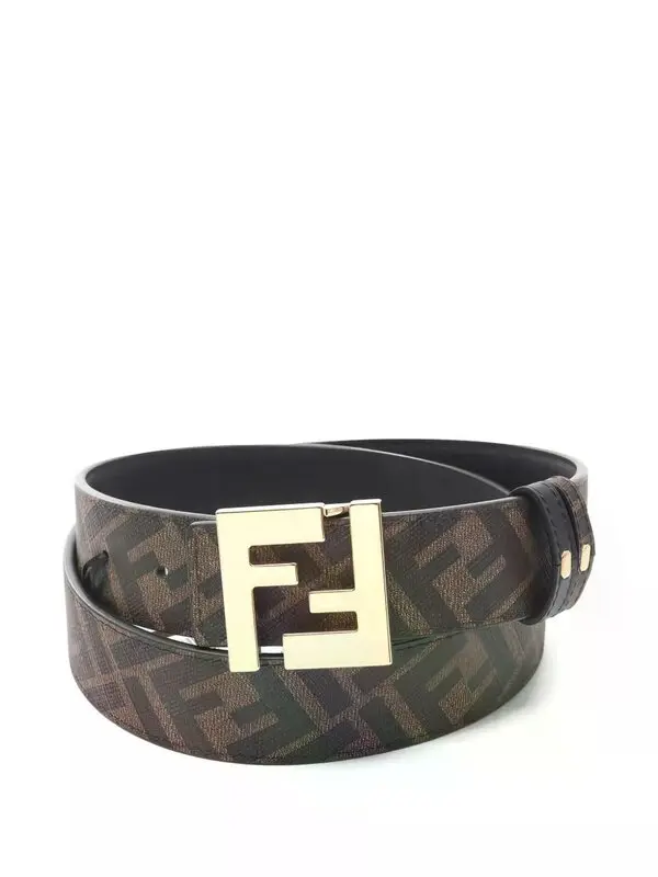 Fendi Ff-motif Leather Belt - Brown