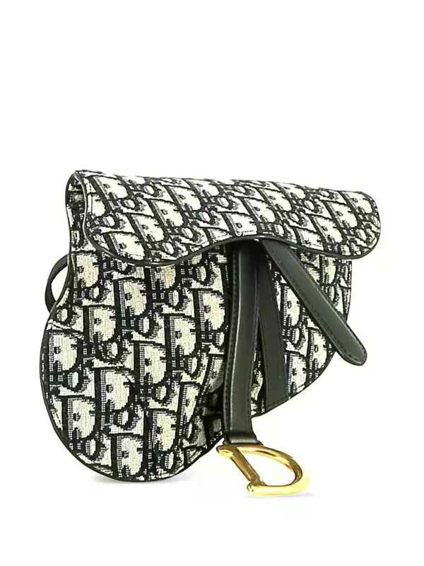 Dior 2020 Oblique Saddle Belt Bag - Blue