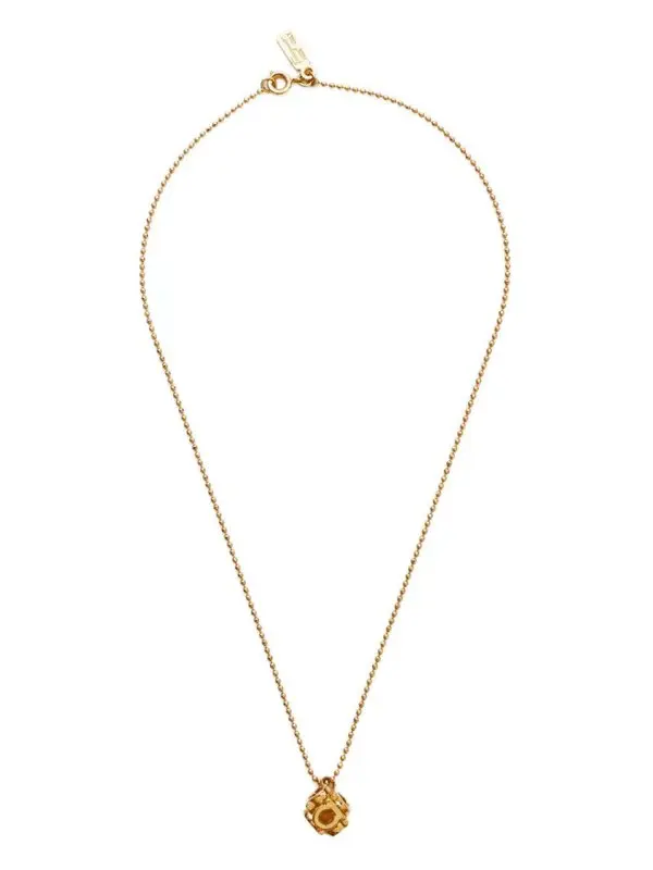 FERRAGAMO 2000s Cube Necklace - Gold