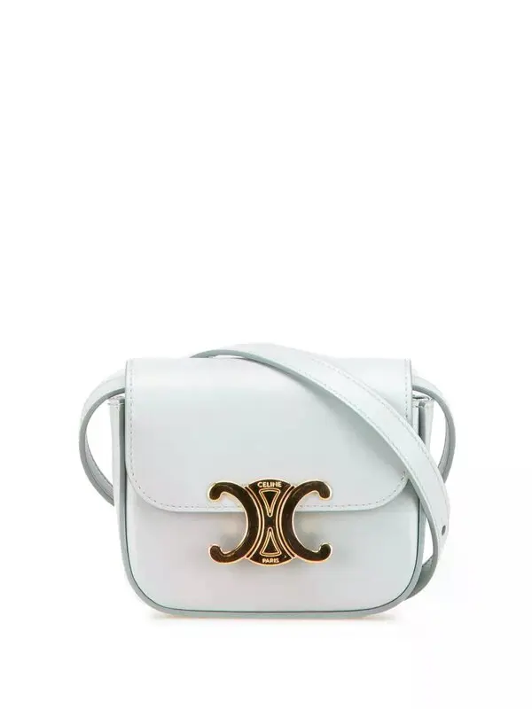 Celine 2023 Mini Calfskin Claude Crossbody Bag - Blue