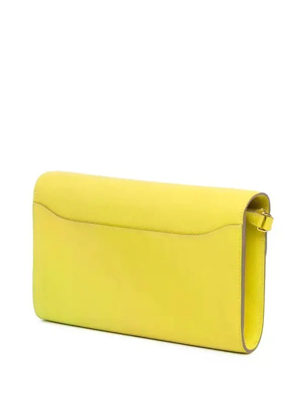 Hermès 2022 Evercolor Constance Wallet To Go Crossbody Bag - Yellow