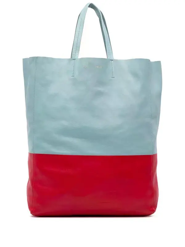 Celine 2012 Bicolor Leather Vertical Cabas Tote