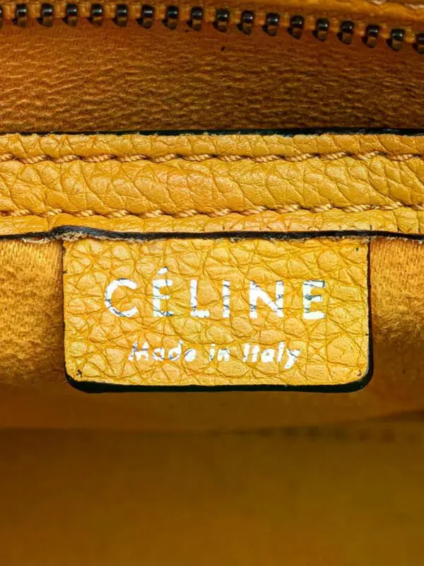 Celine 2013 Nano Leather Luggage Tote Satchel - Yellow