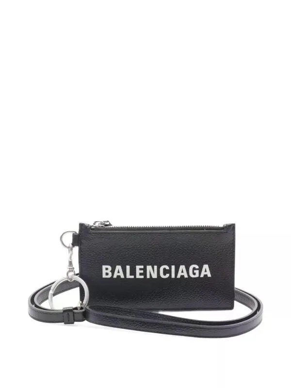 Balenciaga 2010-2025 Leather Cash Card Holder - Black