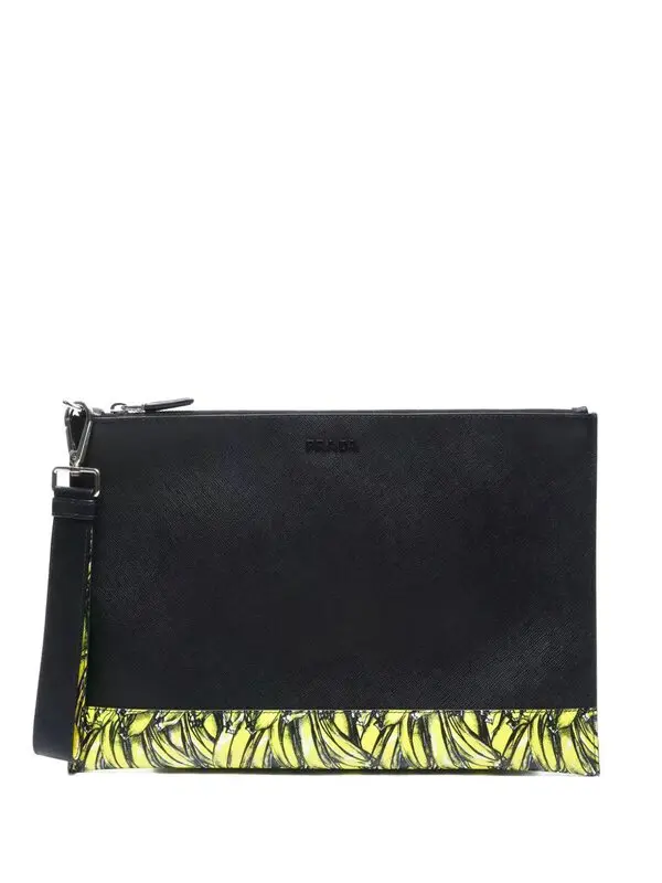Prada 2020 Banana-print Clutch Bag