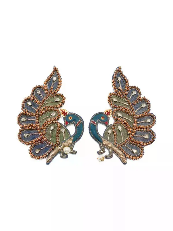 Gucci 2010s Peacock-motif Earrings - Gold