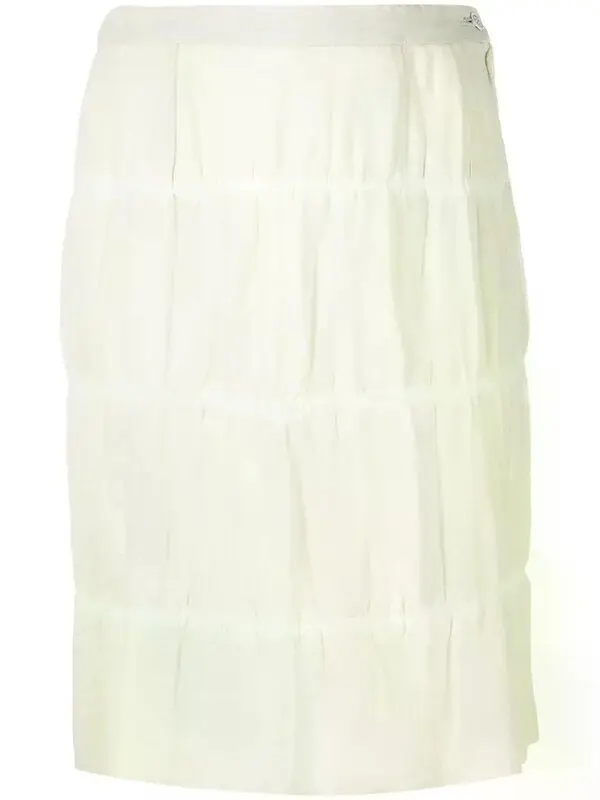 Comme Des Garçons High-waisted Ruched Straight Skirt