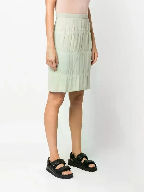 Comme Des Garçons High-waisted Ruched Straight Skirt