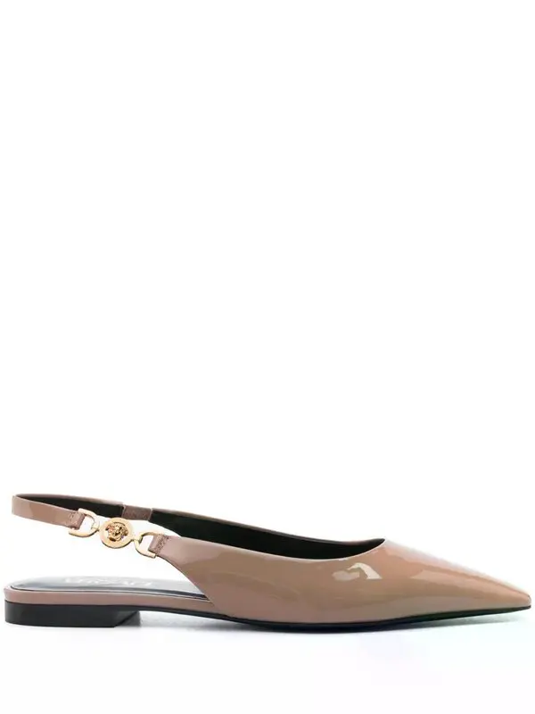 Versace Medusa Plaque Ballet Flats