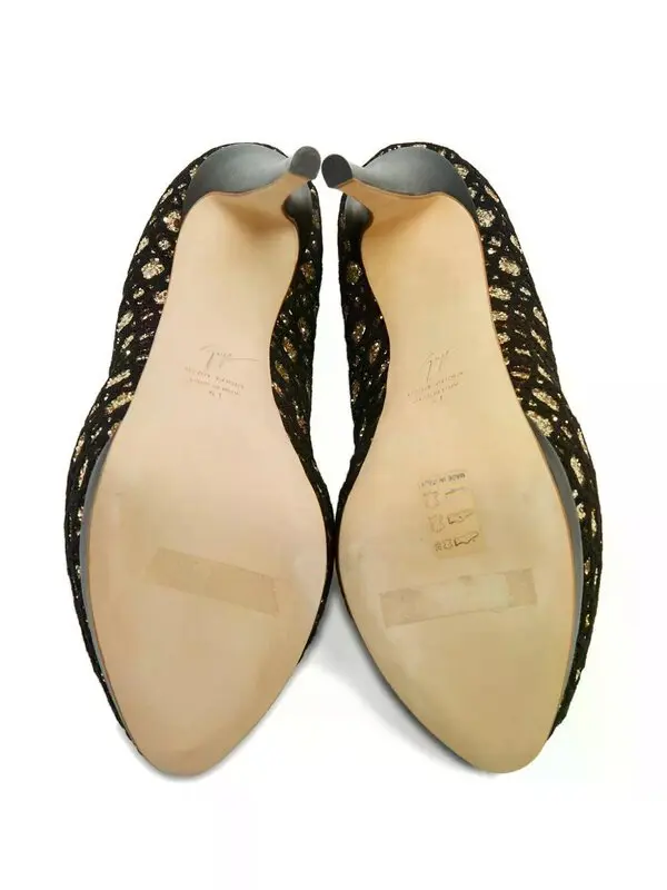 GIUSEPPE ZANOTTI 160mm Glitter Platform Pumps - Black