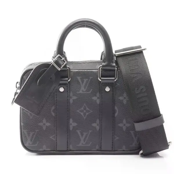 LOUIS VUITTON Nano Pdv Monogram Eclipse Handbag - Black