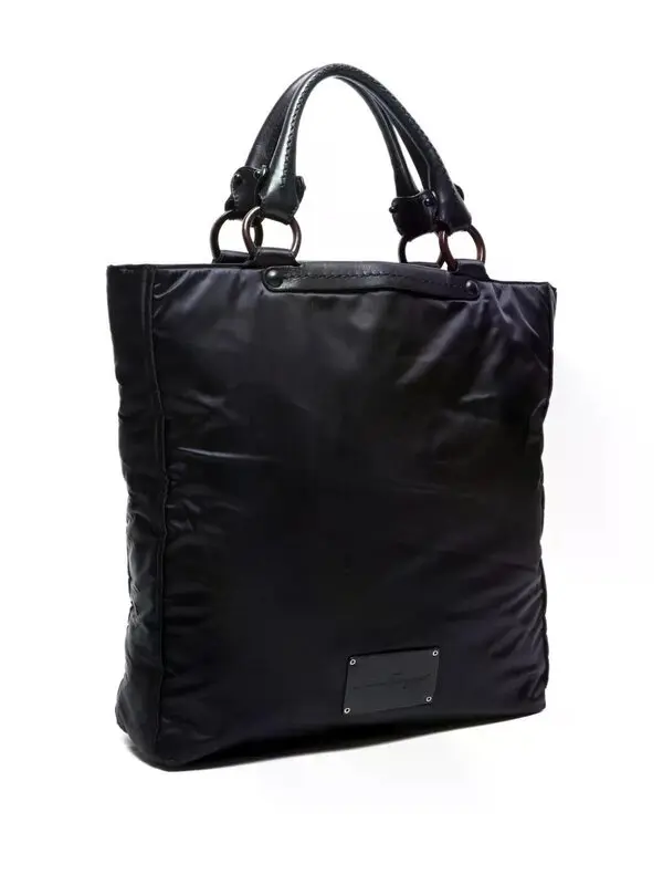 FERRAGAMO 1990-2000s Logo-patch Tote Bag