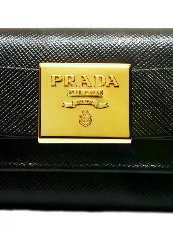 Prada 2010-2020s Saffiano-bow Key Case