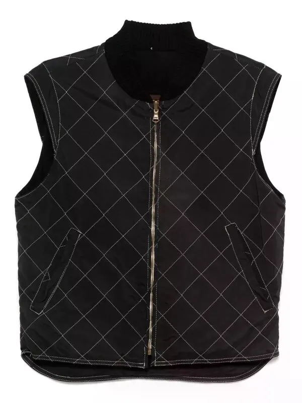 Loro Piana 2000s Diamond-stitching Vest