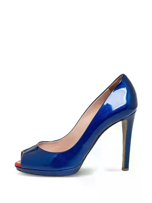 SERGIO ROSSI 100mm Patent-leather Peep-toe Pumps