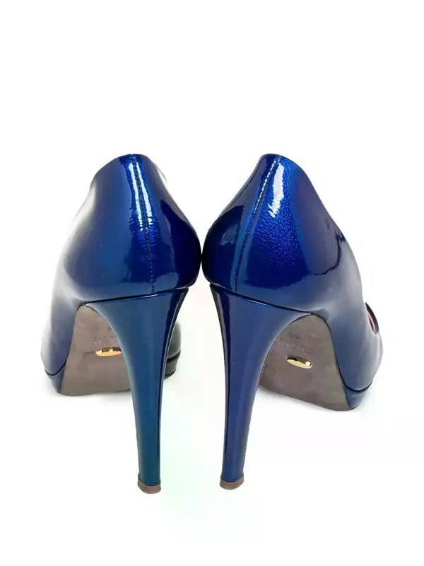 SERGIO ROSSI 100mm Patent-leather Peep-toe Pumps