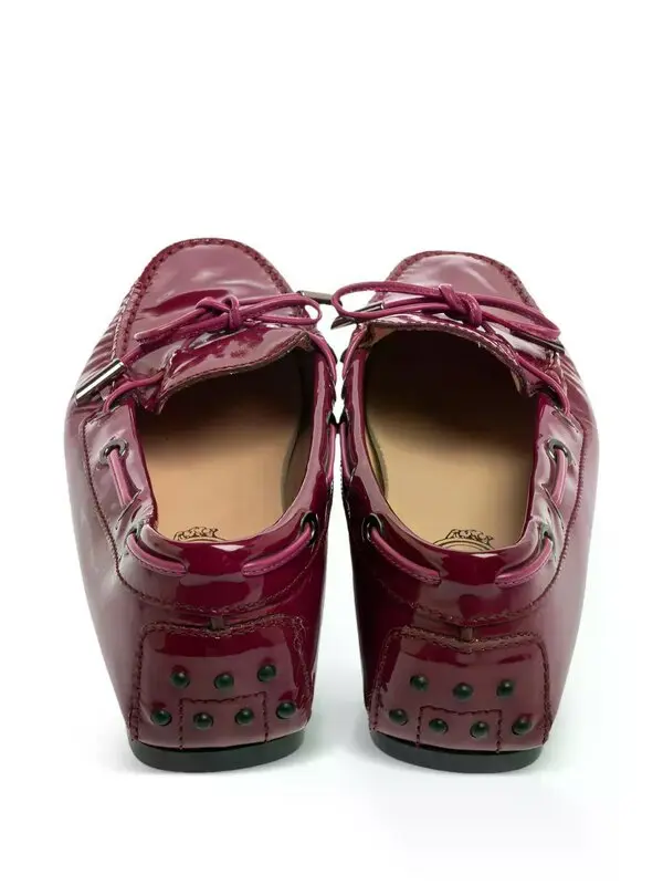TOD'S Patent-leather Boat Shoes - Pink