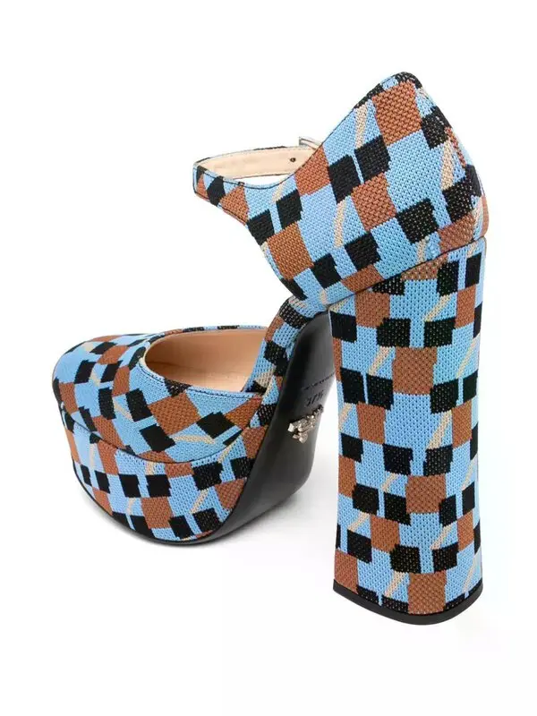 Prada Check Pattern Sandals